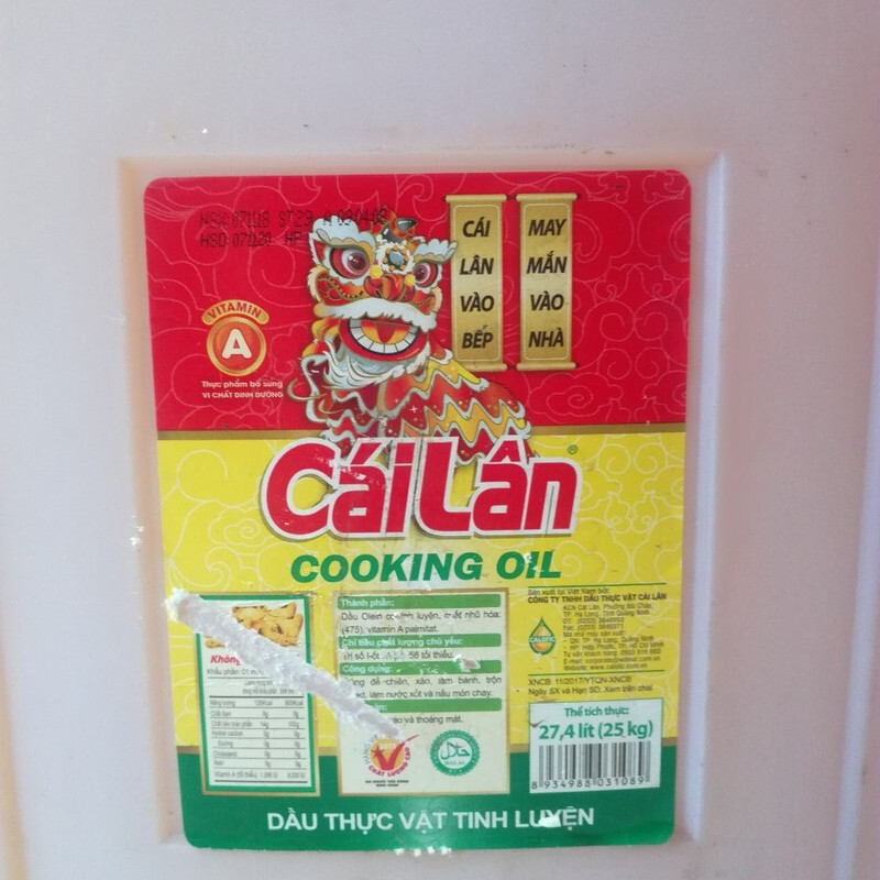 Phong Vân | Dầu thực vật tinh luyện Cái Lân Cooking Oil 25kg