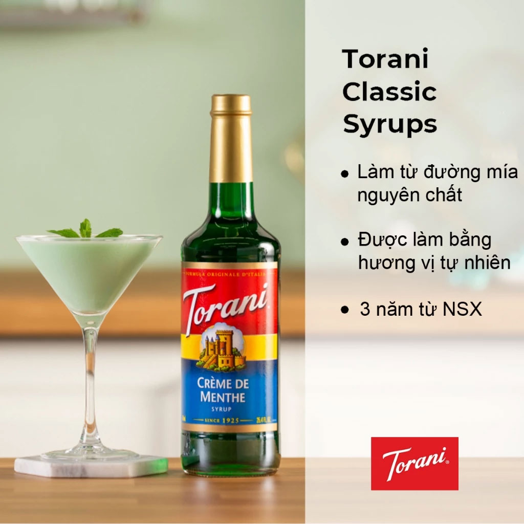 Phong Vân | Sirô Bạc Hà Xanh Torani Crème de Menthe Syrup 750ml